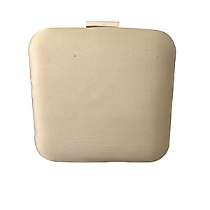 Square Box Clutch, Crossbody Bag, Bridal Clutch Purse, Wedding Bag, Evening Bag With Detachable Shoulder Chain (Gold)