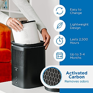 Medify Air MA-14 Genuine Replacement Filter | for Allergens, Wildfire Smoke, Dust, Odors, Pollen, Pet Dander | 3 in 1 with Pre-Filter, H13 HEPA, and Activated Carbon for 99.7% Removal | 1-Pack