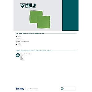 Bestway BW58265-20 Bodenschutzfliesen-Set, 8 Stück á 81 x 81 cm, grün Flowclear Pool Floor Protector, Ground Sheets for Hot tub, Spas and SwimmingPools, 8 x 81cm, Blue, Green