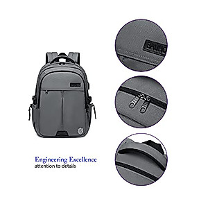 BAUHOO Ballistic Resistant Backpack (Double Shield) Grey