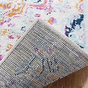 KSANA Soft Runner Rug, 2'2" x 4' Area Rug, Luxury Carpets for Living Room, Bedroom and Hallway (Reflecting Pond/Tibetan Red)