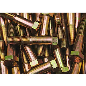 5 PCs Grade 8 Hex Head Bolts 1-8 x 5 Caps Screw Yellow Zinc Plated Metric Hardware Fastener Kit