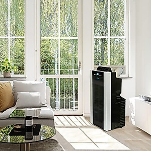 Whynter ARC-14SH 14,000 BTU (9,200 BTU SACC) Dual Hose Portable Air Conditioner and Portable Heater with Dehumidifier and Fan for Rooms Up to 500 Square Feet, Platinum/Black, AC Unit + Heater