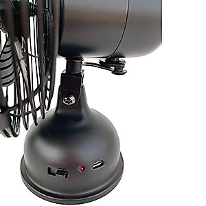 HUNTER Personal Retro USB Fan, 5" inch, Matte Black