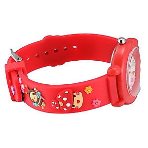 Jewtme Kids Time Teacher Watches 3D Cute Cartoon Silicone Children Toddler Wrist Watches for Ages 3-10 Boys Girls Little Child Picture Puzzle Blue