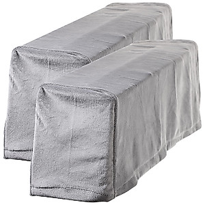 BESPORTBLE Set of 2 Sofa Armrest Covers, Stretch Armchair Covers for The Arms Anti-Slip Chair Arm Covers Protectors Removable for Sofa Chair Recliner Couch Loveseat (Grey)