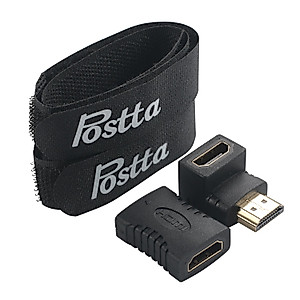 Postta HDMI Cable 75 Feet with Built-in Signal Booster HDMI 2.0V Cable with 2 Piece Cable Ties+2 Piece HDMI Adapters Support 3D,1080P,Ethernet,Audio Return