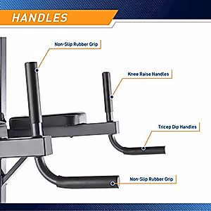Marcy Power Tower Multi-Grip Pull Up & Dip Station VKR Home Gym TC-3515 BLACK, 74 pounds
