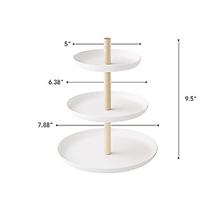 Yamazaki Home 3-Tier Food Serving Stand - Appetizer & Dessert Tray Party Organizer