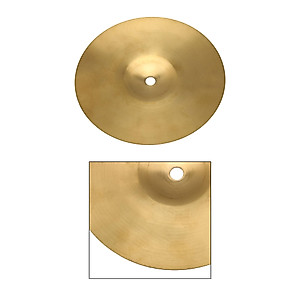 Lovermusic Golden Diameter 8 Inch Drum Cymbal Brass Alloy Crash Percussion Accessories for Drum Kit Suitable for Novices （Small）