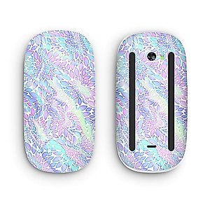 Design Skinz Iridescent Dahlia v3 Vinyl Decal Compatible with The Apple Magic Mouse 2 (Wireless, Rechargable) with Multi-Touch Surface