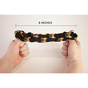 Happie Hare Scrunchies - Cotton Rounds Elastic Hair Bands - Scrunchy Hair Ties - Girls Hair Accessories - Gifts for Women (4 Pack, Fenchie Scrunchie)