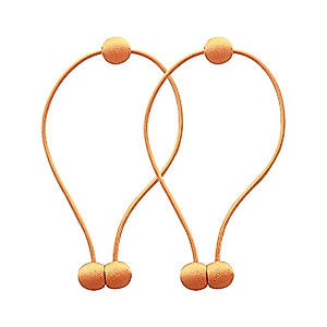 4 Piece，Curtain Straps，Magnetic Curtain Tiebacks Holdbacks, Modern Curtain Tieback Clips, Curtain Rope Holder Tie Backs, Decorative Hold Backs for Home Office Decoration-Orange||Length: 66cm