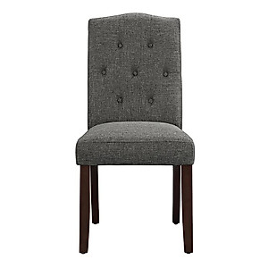 DHP Dorel Claudio Tufted, Upholstered Living Room Furniture, Gray Dining Chair