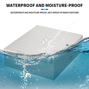 Qimu Bathroom Wall Cabinet White Wall Mounted Bathroom Storage Cabinet, Wooden Medicine Cabinet with 2 Doors Hanging Cabinet, Floor Standing Storage Cupboard with Adjustable Shelf, 23.6 x 6 x 20 inch