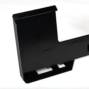 Titan Attachments Universal Cut Out Receiver Mount Plate, 1/4" Thick Skid Steer Plate Attachment, 2" Receiver Hitch, 3000 LB Weight Capacity, Quick Tach Steel Mount Plate Adapter