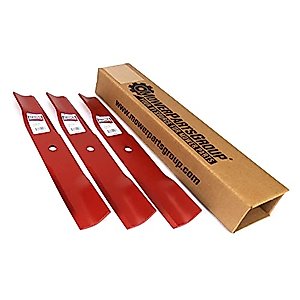 MowerPartsGroup (3) Hi Lift Blades Fits Bad Boy 48" MZ, MZ Magnum Replaces 038-4825-00