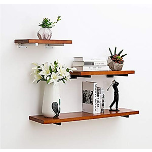 Shelf Brackets,Brackets for Shelves 8 Inch, Industrial Floating Bracket,Wall Mounted Heavy Duty Rustic Shelf Brackets, Decorative Shelving, Shelf Supports Black 4 Pack