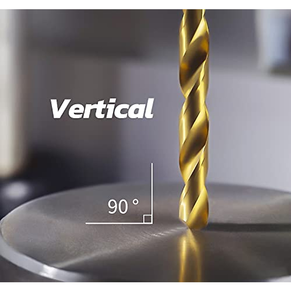 MIDO PROFESSIONAL ABRASIVE Drill Bit Set 13PCS Titanium Metal Drill Bits 1/16"-1/4" Impact Drill Bit Set for Aluminum Alloy, Wood, and Plastic