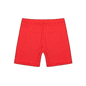 TiaoBug 6 Packs Kids Girls Soft Safety Shorts Stretchy Underskirt Pants Gymnastic Cycling Athletic Shorts Bottoms Yellow&Red&Hot Pink&Navy Blue&Black&White 5-6 Years