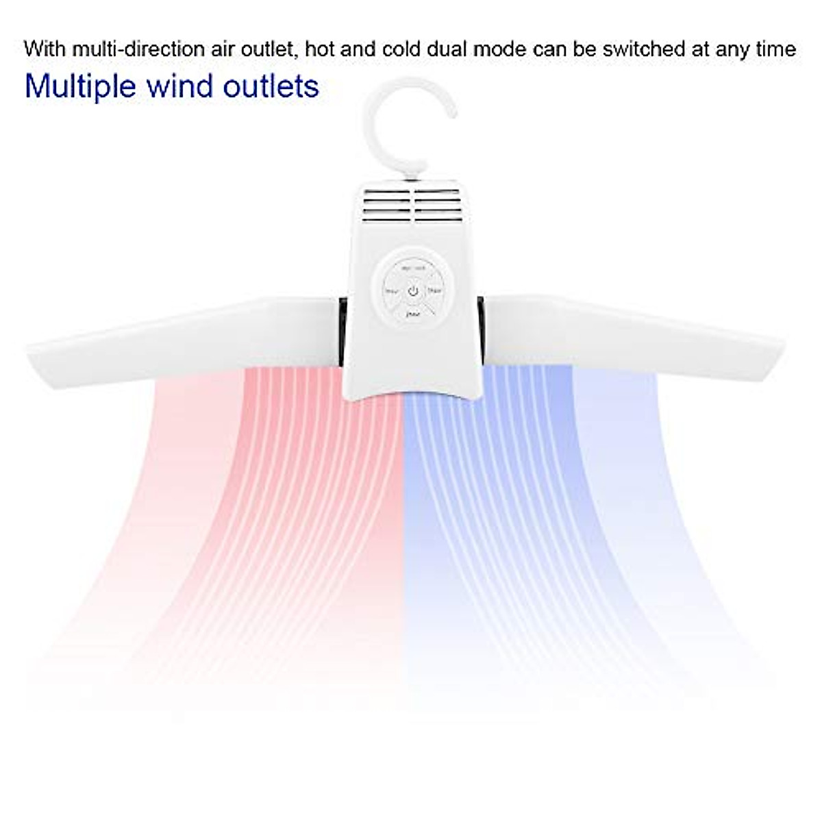 Portable Clothes Dryer - Electric Clothes and Shoe Drying Hanger Foldable Clothes Dryer with Cold/Hot Drying and Timer Dryer Rack Machine US Plug 110-240V for Socks, Bras, Lingerie, Clothes, Sturdy
