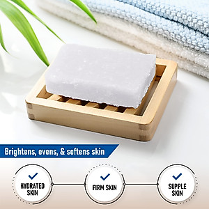 T. Taio Mother of Pearl Esponjabon Soap Sponge - Gentle Shower Scrubber - Cleaning Bath Wash Scrub - Dirt & Oil Removal - Massage & Lather Foot, Elbow, & Face Bathroom Accessories Fresh Nacre Scent