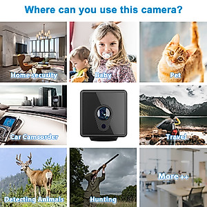 Jayol 2022 Hidden Camera Detector, Mini Spy Camera with Audio, HD 4K Wireless Hidden Live Stream, Night Vision and Motion Activated Spy Cam Nanny Cam, Security Camera for Home and Outdoor