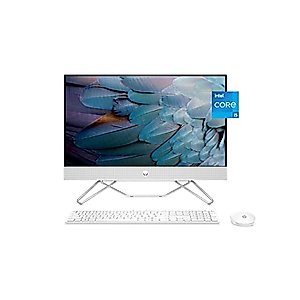 HP All-in-One Bundle PC, 23.8" FHD Micro-Edge Touchscreen Display, 12th Generation Intel Core i5 Processor, Intel Iris Xe Graphics, 8 GB RAM, 512 GB SSD, Windows 11 Home OS, Wi-Fi (24-cb1170, 2022)