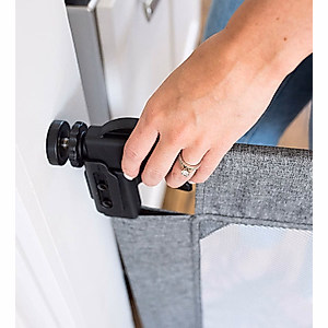 Baby Delight Go with Me Portable Mesh Baby Gate | Span 42-72" Expandable Folding Gate | Pressure Mounted | Charcoal Tweed, Pack of 1