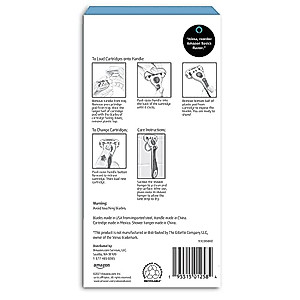 Amazon Basics 5-Blade Razor for Women, Handle, 12 Cartridges & Shower Hanger (Cartridges fit Amazon Basics Razor Handles only) (Previously Solimo)