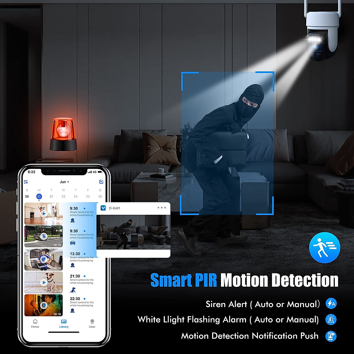 Hawkray Solar Security Cameras Wireless Outdoor ，2K 360° View Pan Tilt Low Power Consumption WiFi Security Cameras with AI Motion Detection, Two-Way Audio,Color Night Vision