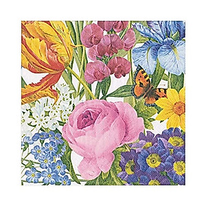 Caspari Redoute Floral Paper Luncheon Napkins in Ivory, Pack of 20