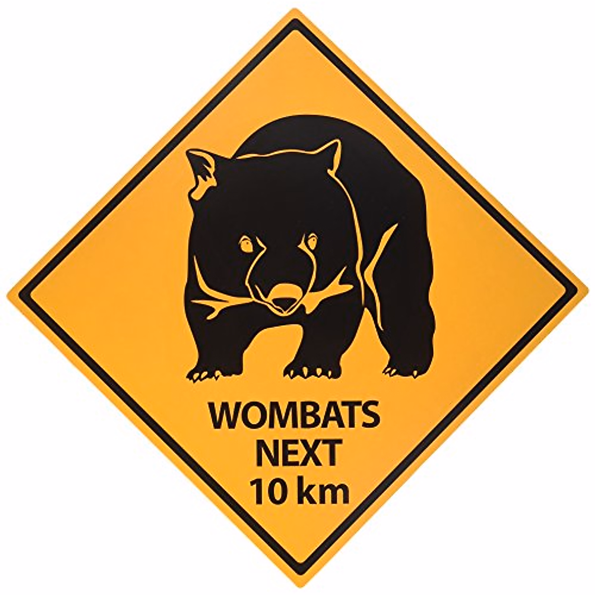 Beistle 54306 Outback Road Sign Cutouts-4 Pcs, 14'' 13'' .1'', Yellow/Black