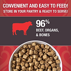 KOHA Raw Life Freeze-Dried Raw Bites Beef for Dogs, High Protein Meal, Topper, and Treat for Picky Eaters, 14oz Bag