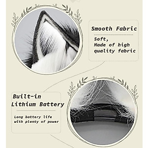 fodtahee Rechargeable animal ears movable cat ears headdress props simulation electric animal ears hair bands