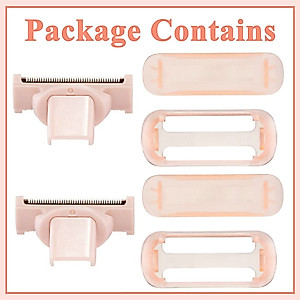 Razor Replacement Heads Compatible with Flawless Nu Razor, Rose Gold Plated Body Replacement Head with Covers, Hair remover Replacement Head Compatible with Finishing Touch Razor for Women (2 Count)