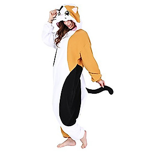 SAZAC Calico Cat Kigurumi - Onesie Jumpsuit Halloween Costume