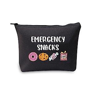 JXGZSO Emergency Snacks Food Storage Bag Foodie Reusable Zipper Pouch Food Safe Bag Snack Lover Gift