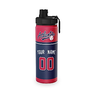 INAOO Atlanta Tumbler Coffee Cup 18 oz Custom Name Number for Men Women Youth Gifts