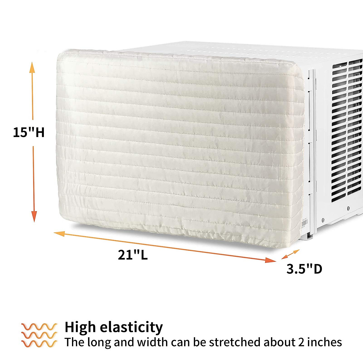 Indoor Air Conditioner Covers for Window Units, Window AC Unit Cover for Inside (21"W x 15"H x 3.5"D)