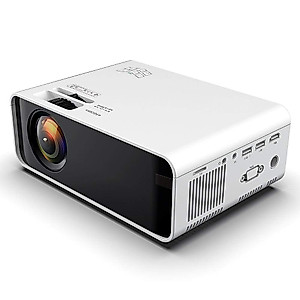 LCD Projector, 480P HD 3D 1500 Lumens Portable Video Projectors Support 30000 Hours LED Life with HDMI/VGA/USB/SD/AV Input Home Cinema Multimedia Player Projector, 110-240V.(US)