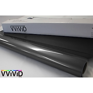 VVIVID XPO Gloss Dark Grey Vinyl Car Wrap Film Roll (1.5ft x 5ft)