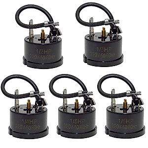 Compressor Protector Refrigerator Thermal Overload Protector,Refrigerator Compressor Overload Thermal Protector 1/2HP 1/3HP 1/4HP 1/5HP 1/6HP PTC Start Relay Protector Freezer Replace Part (1/6HP)