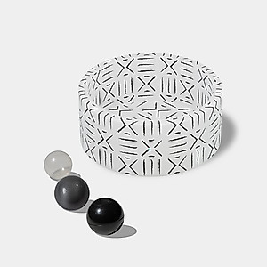 Little Big Playroom | Memory Foam Ball Pit for Toddlers | Indoor Kids Ball Pit | Soft Washable Cover | Perfect for Baby Play Room | Includes 200 Balls (Triangle on Ivory)