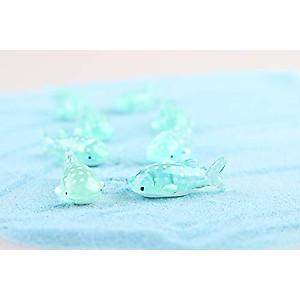 Exasinine 30 Pcs Whale Miniature Figurines DIY Accessories Kit Decoration Set for Fairy Garden Succulent Planter Moss Landscape DIY Terrarium Home Décor