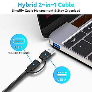 Powered USB 3.0 Hub, ikuai 7-Port 3.0 Data Aluminum USB Hub Splitter with 24W AC Adapter and 3.3ft Extended Long Cable for PC, Laptop, PS4, HDD, Flash Drive