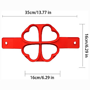Flip N Cook Silicone Pancake Mold, Flip and Cook Pancake Maker, Flip and Cook Silicone Pancake Maker, Flip'n'cook Silicone Pancake Mold. (2pcs-round+heart)