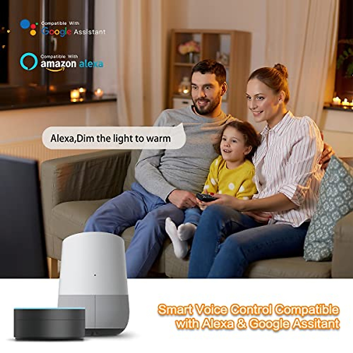 Hitish LED Flood Lights Outdoor, Smart RGB Color Changing Floodlight with Multi Scene Modes & Music Modes, IP66 Waterproof Landscape Lights with Smart APP & Voice Control for Patio Garden Yard, 6 Pack