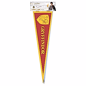 Multicolor Harry Potter Fabric Pennants - 16" x 6" (4 Pcs) | Assorted Magical Designs - Excellent for Wizard Fans & Party Decorations