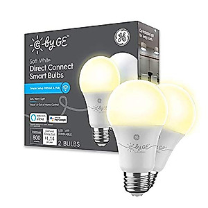 GE Lighting CYNC Smart LED Light Bulbs, Bluetooth and Wi-Fi Enabled, Alexa and Google Assistant Compatible, Soft White (2 Pack) Packaging May Vary